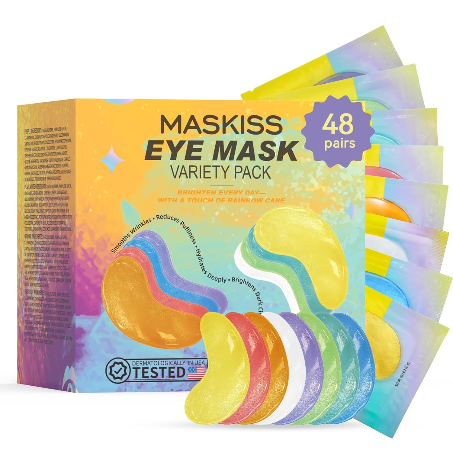 Maskiss Under Eye Patches Variety Pack (48 Pairs), Eye Masks for Dark